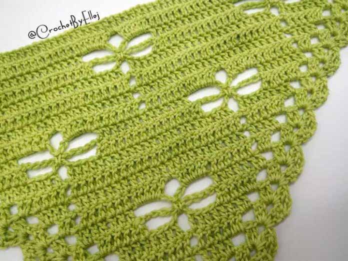 Dragonfly Crochet Shawlette | Вязание крючком от Елены Кожухарь