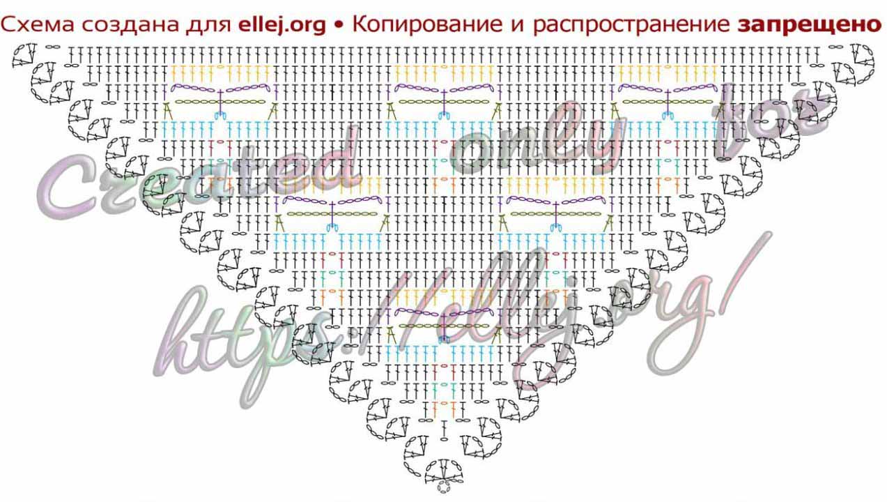 Dragonfly Crochet Shawlette | Вязание крючком от Елены Кожухарь