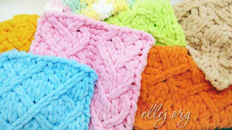 Learning to knit with Alize Puffy yarn according to the patterns ...