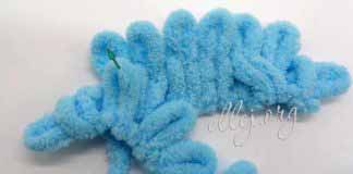 Learning to knit with Alize Puffy yarn according to the patterns ...