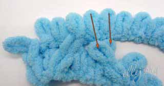 Learning to knit with Alize Puffy yarn according to the patterns ...