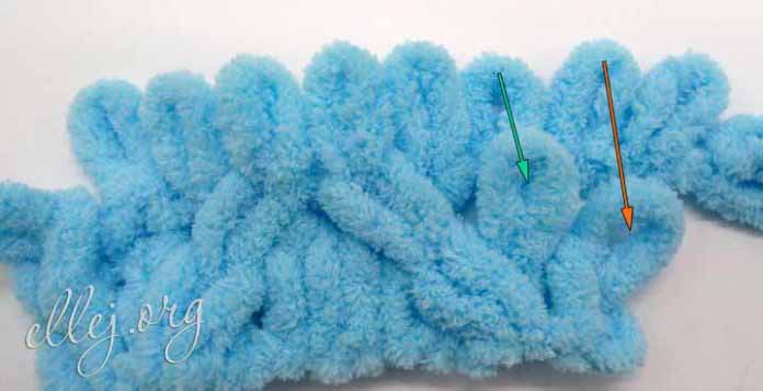 Learning to knit with Alize Puffy yarn according to the patterns ...