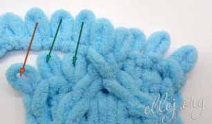 Learning to knit with Alize Puffy yarn according to the patterns ...