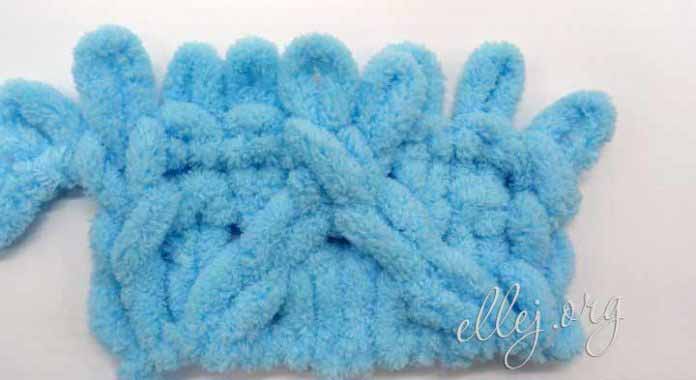 Learning to knit with Alize Puffy yarn according to the patterns ...