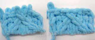 Learning to knit with Alize Puffy yarn according to the patterns ...