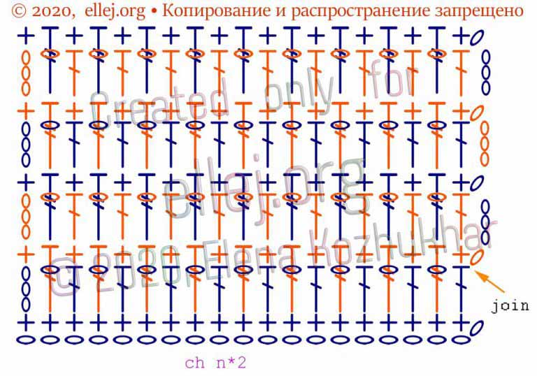 Двухцветный узор Цветная Зебра Вязание крючком от Елены Кожухарь